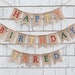 Happy Birthday Burlap Banner, Happy Birthday Bunting, Happy Birthday ...