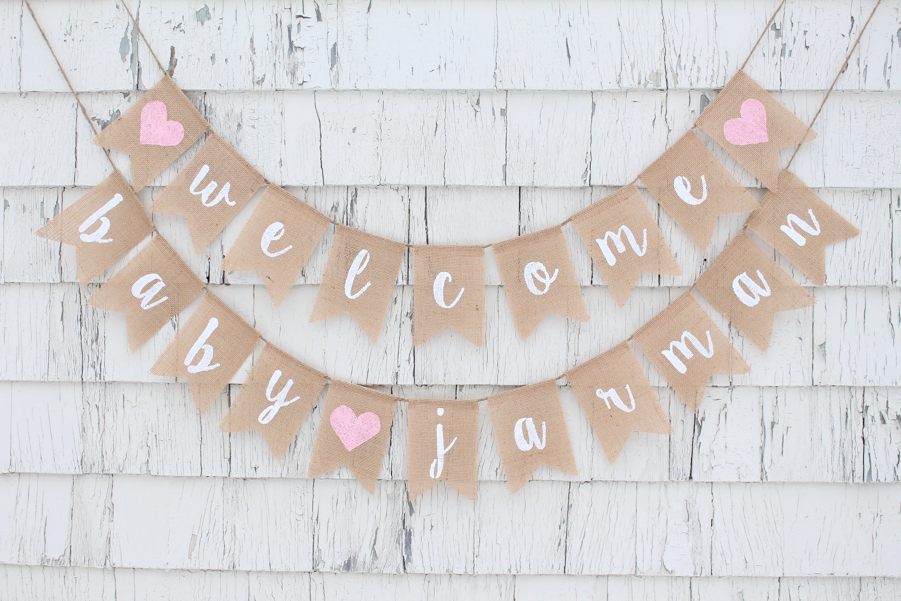 Welcome Baby Banner Baby Shower Decor Burlap Baby Banner - Etsy Canada