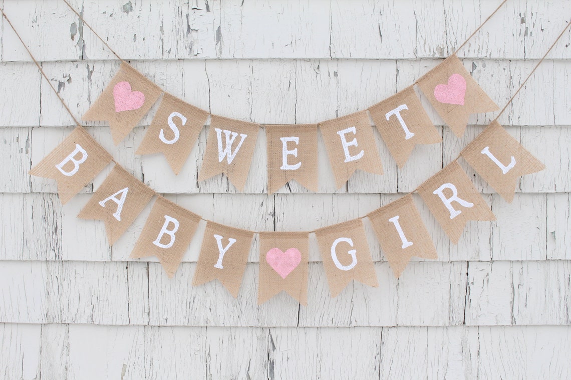 Sweet Baby Girl Banner Baby Bunting Baby Girl Banner Baby - Etsy