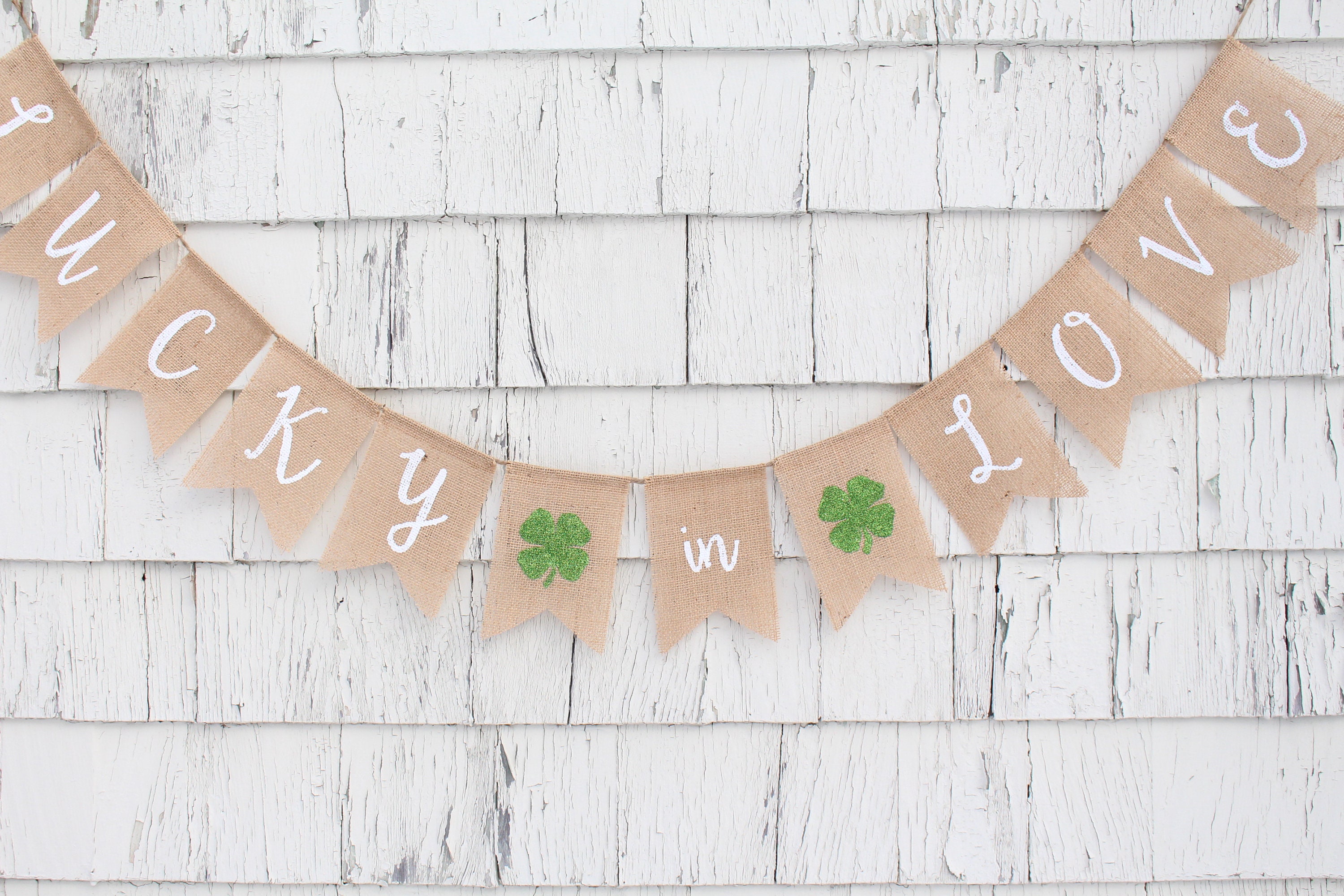 Lucky in Love Banner, Lucky in Love Bunting, Engagement Banner, Irish ...