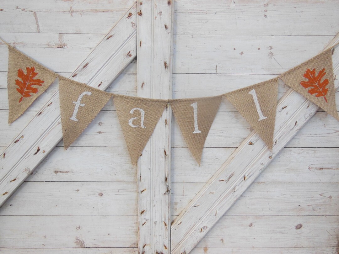 Fall Banner, Fall Bunting, Fall Burlap Garland, Autumn Banner, Fall ...