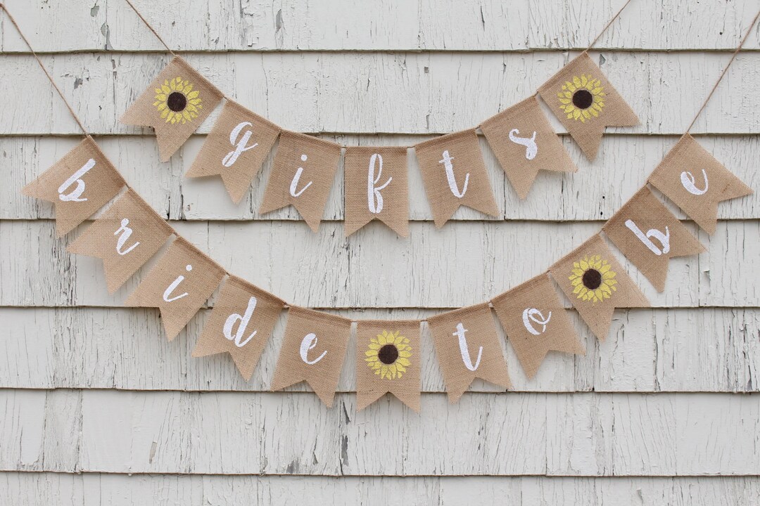 Sunflower Burlap Banner, Sunflower Bridal Shower Decor, Bride to Be ...