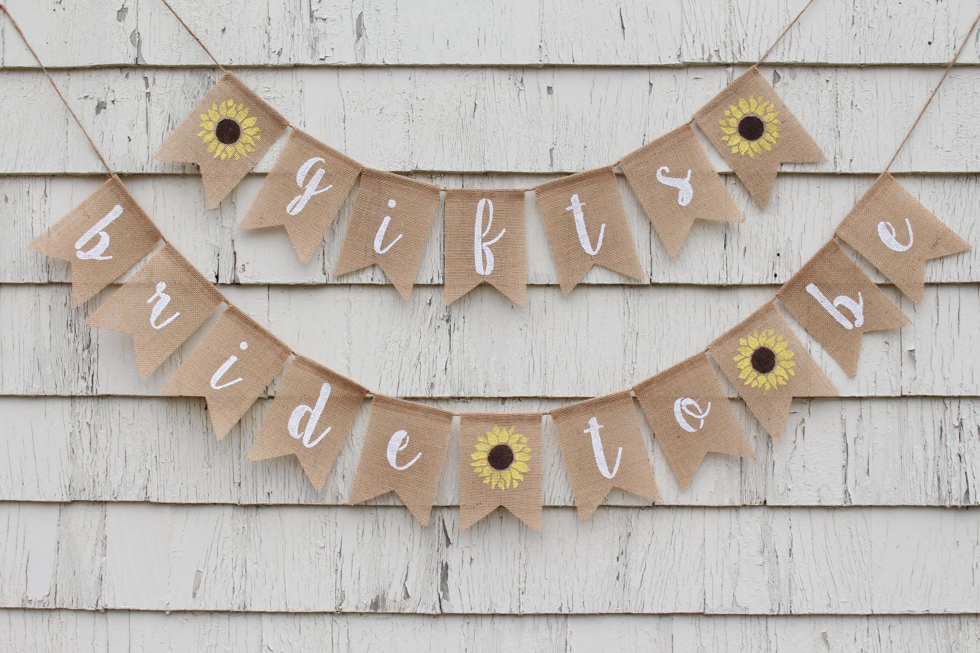 Sunflower Burlap Banner, Sunflower Bridal Shower Decor, Bride to Be ...