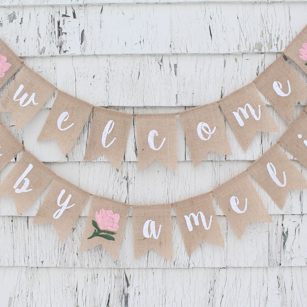Burlap Welcome Sign - Etsy