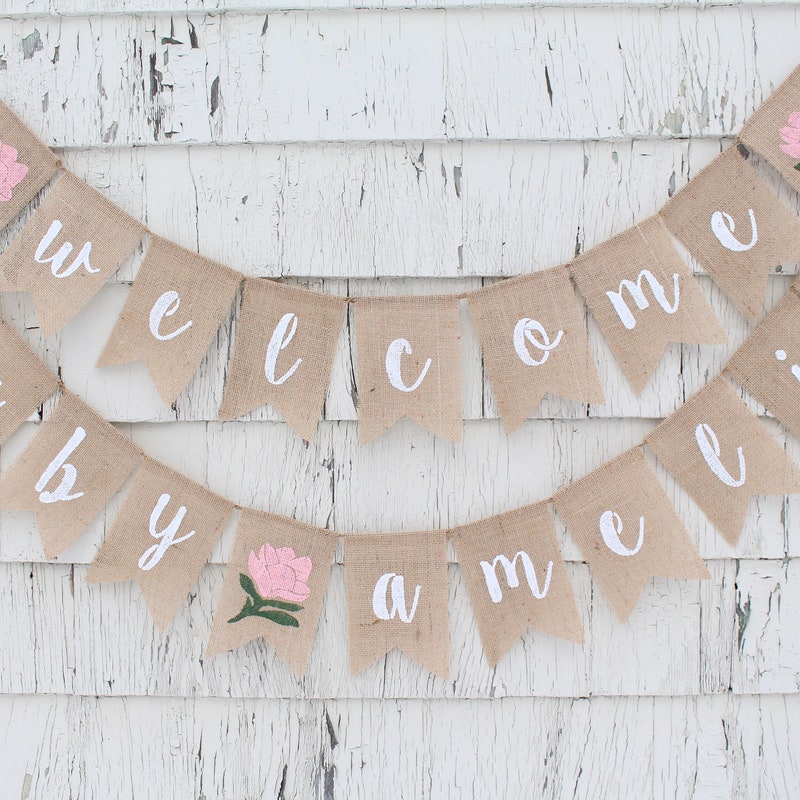 Burlap Welcome Sign - Etsy