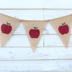 Fall Decor, Apple Decor, Apple Banner, Apple Garland, Apple Bunting ...