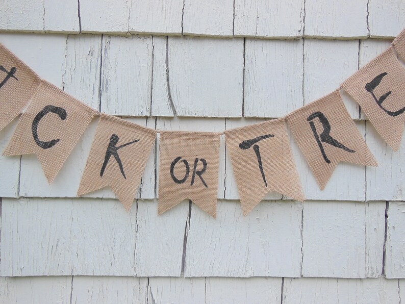 Trick or Treat Banner Halloween Decor Halloween Banner - Etsy