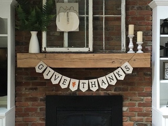 Give Thanks Burlap Banner
