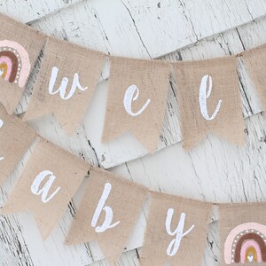 Boho Rainbow Baby Shower Decorations, Custom Welcome Baby Banner ...