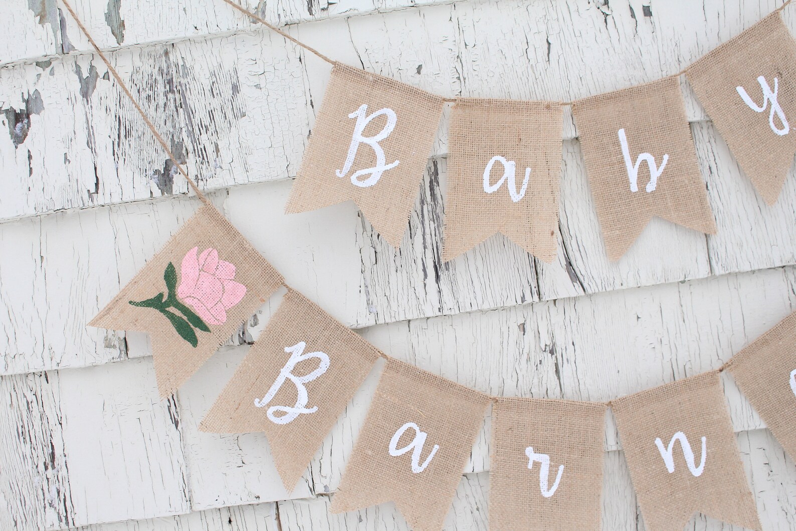 Custom Baby Name Banner Floral Baby Shower Decorations - Etsy