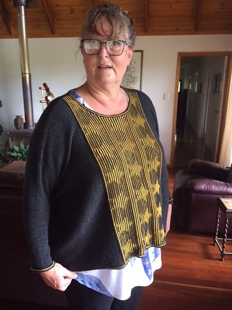 Machine Knitting Digital PDF Pattern Stars and Stripes Illusion Sweater ...