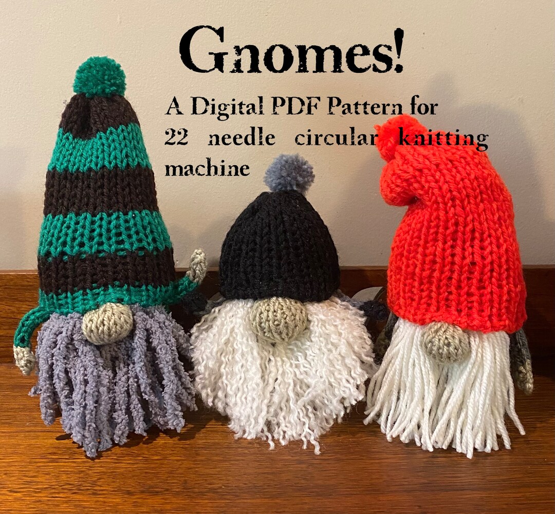 Gnomes! Pattern for Circular Knitting Machine Addi Sentro 22 Needle ...