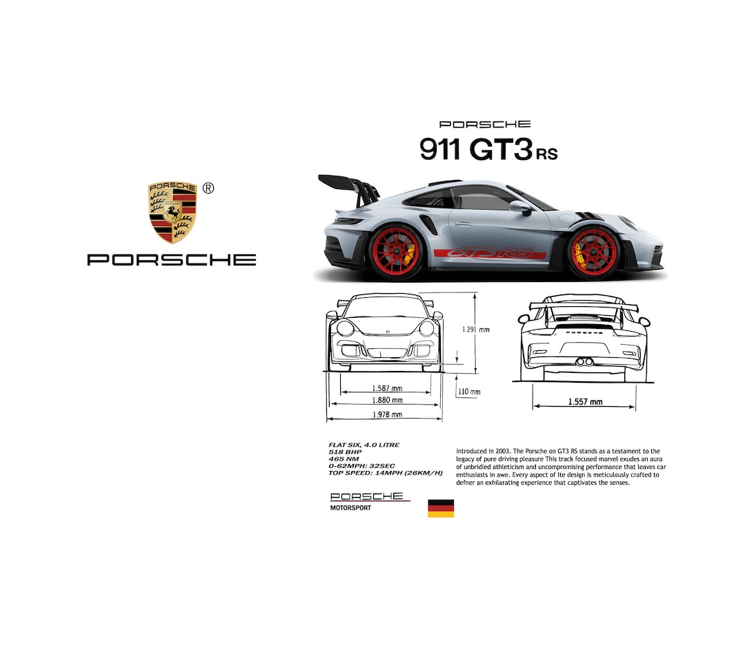 Porsche 911 GT3 RS Png Porsche 911 PNG Car Png Trending Png - Etsy