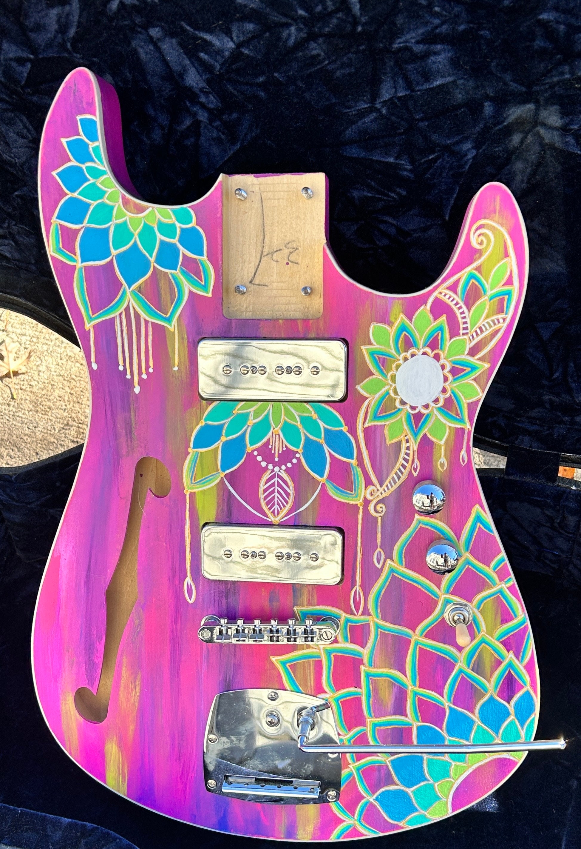 Custom Hand Painted Guitar Body - Etsy