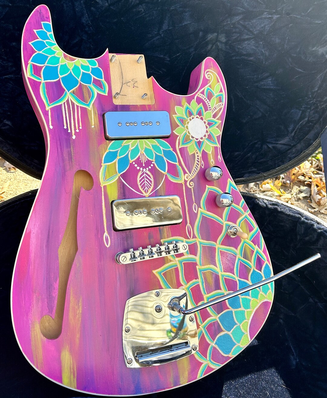 Custom Hand Painted Guitar Body - Etsy