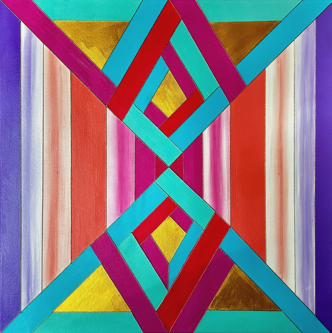 Abstract Geometric Painting - Etsy