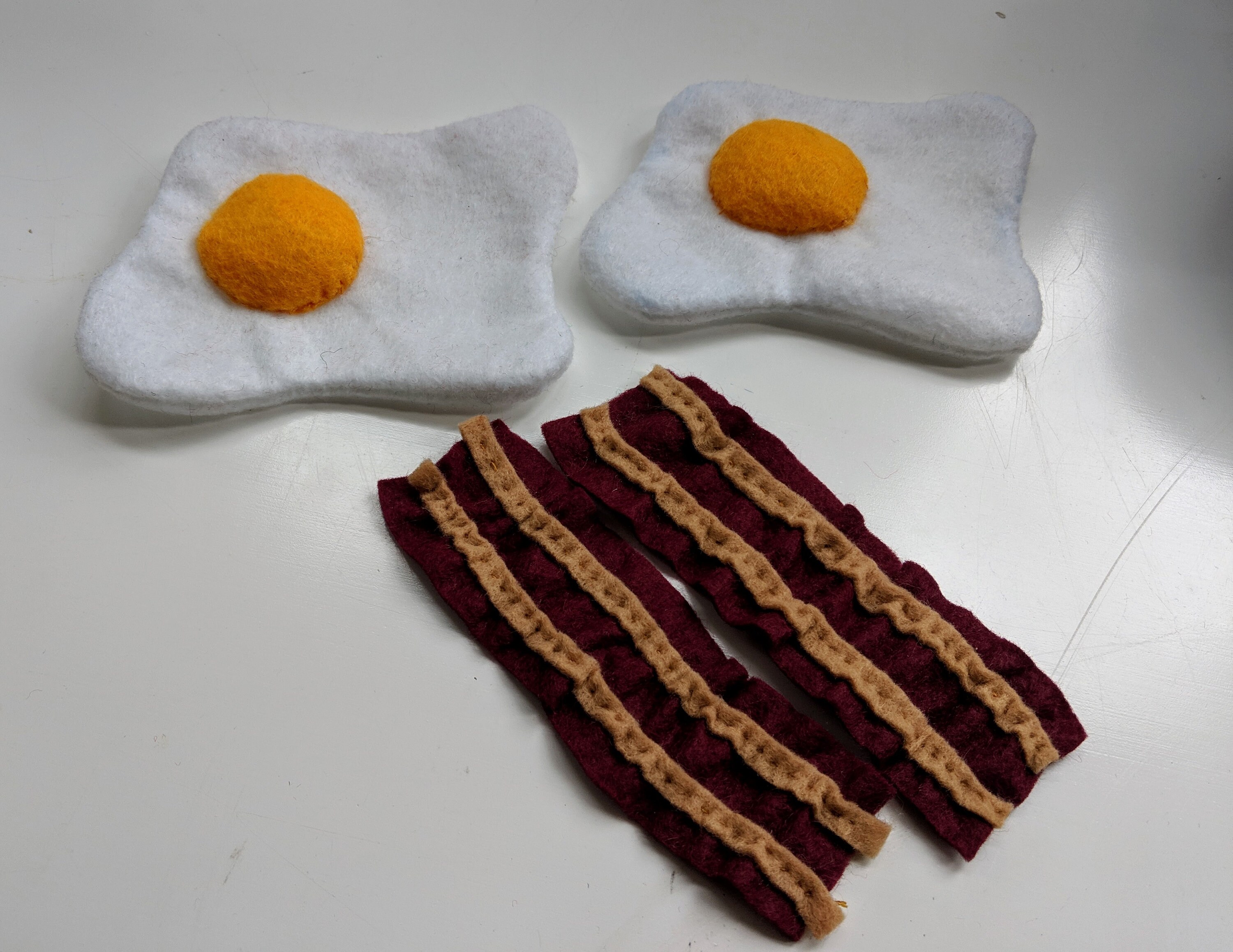 Felt Bacon and Eggs - Etsy