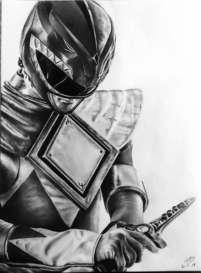 MMPR Green Ranger Drawing - Etsy