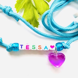 Kids Personalized Heart Charm Adjustable Face Mask Neck Strap Face Mask ...