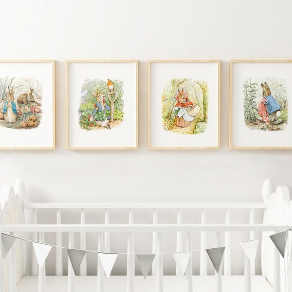 Vintage Rabbit Print - Etsy