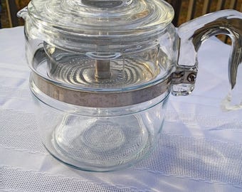 Vintage PYREX Flameware 9 Cup Glass Coffee Pot Percolator 7759-complete ...