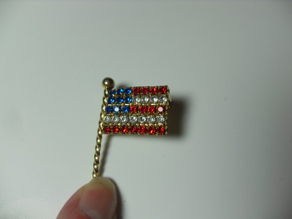Rhinestone American Flag Patriotic Brooch USA Flag Rhinestone | Etsy