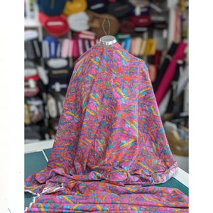 Cotton Rayon Mix Fabric Multi Geometric 145cm Wide by the Half Metre ...