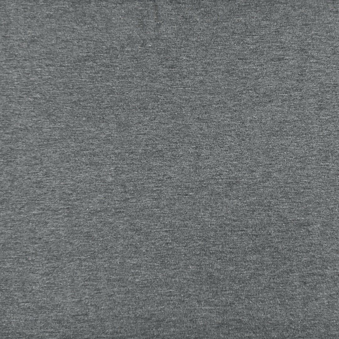 Cotton Jersey Fabric Plain Dark Grey Marl Four Way Stretch 150cm Wide ...