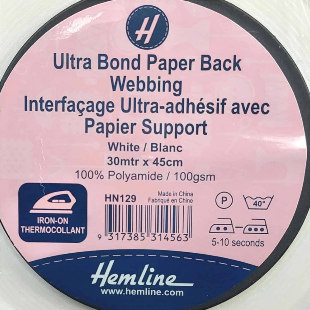 Hemline Ultra Bond Paper Backed Bonding Web Iron on 45cm Wide - Etsy
