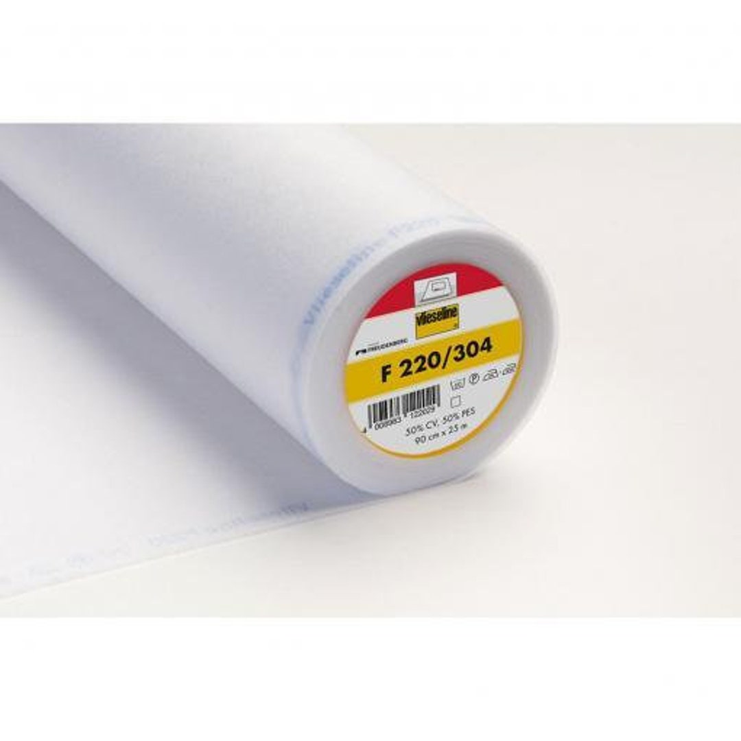 Vilene F220 White Iron on Fusible Medium Weight Interfacing by the Half ...