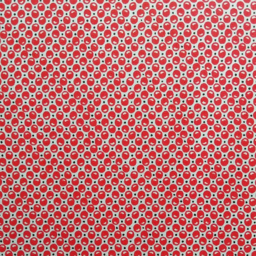Retro Red Dot Pattern Cotton Fabric, Fabric by the Half Metre - Etsy UK