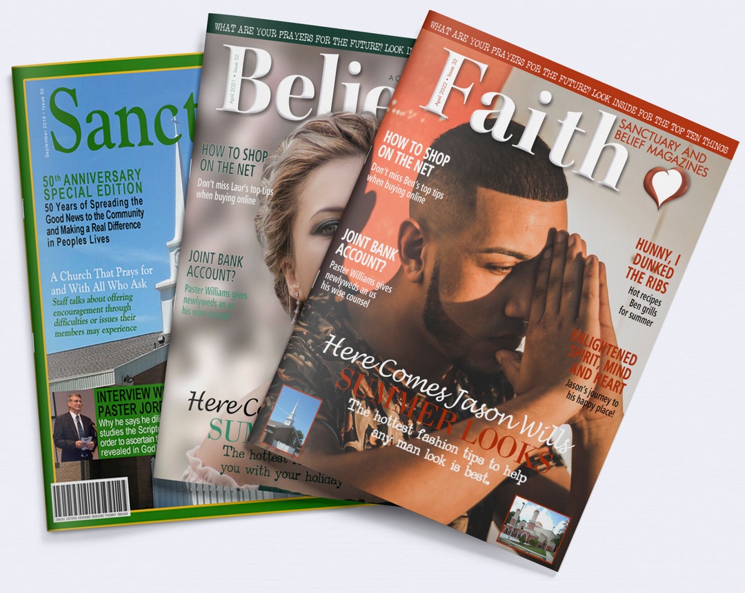 Personalized Faith Lifestyle Magazine Covers, Custom Religion Wall Art ...