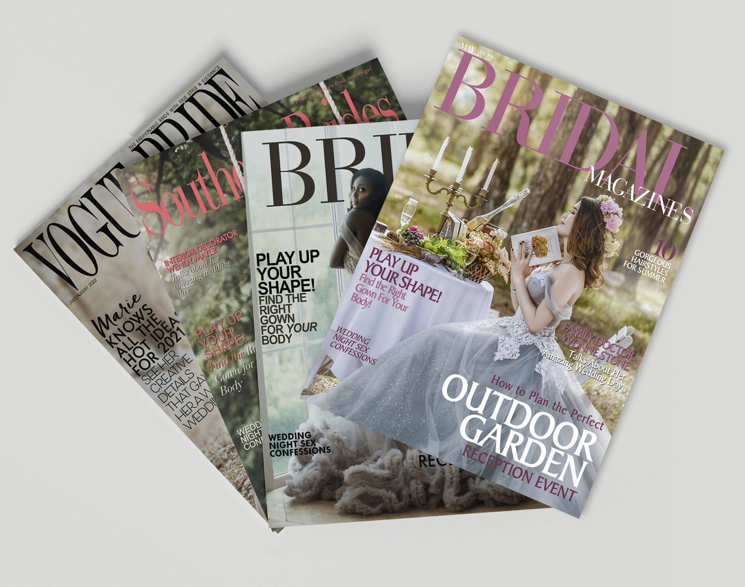 Personalized Bridal Magazine Covers, Custom Wedding Photo Poster ...