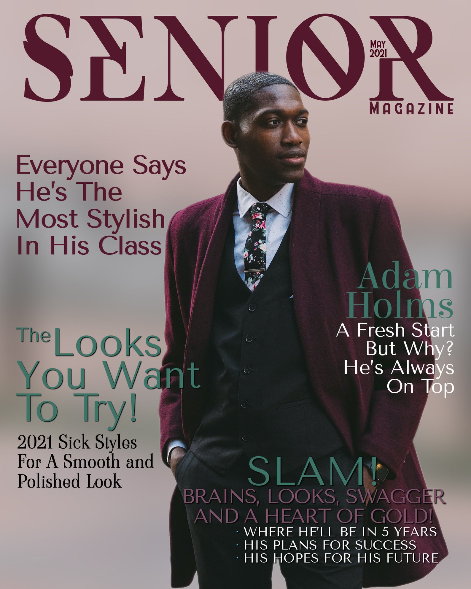 Senior Personalized Magazine Cover Digital Print/Wall Art | Etsy