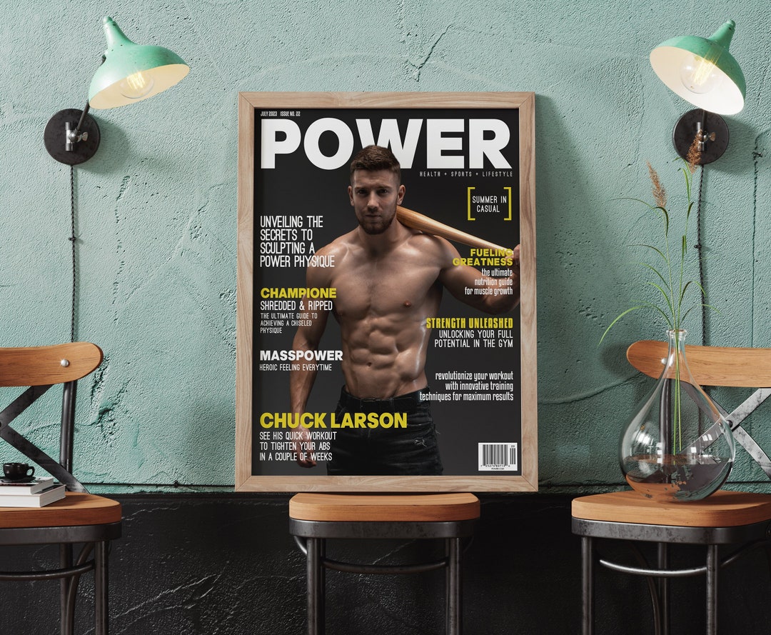 Body Building Power Magazine Cover Personalized Digital Print/wall Art ...