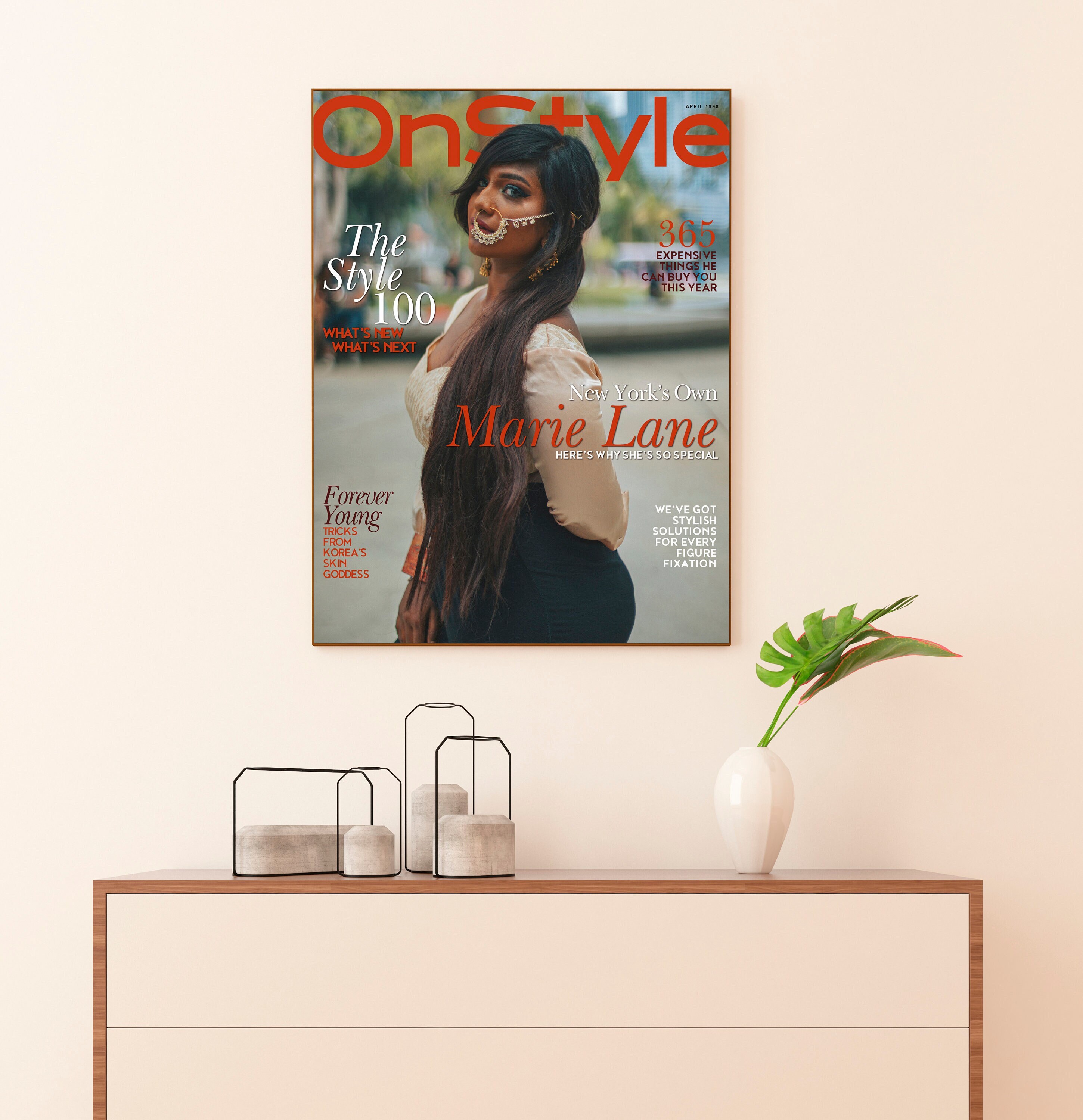 Prints Art & Collectibles Style & Prestige Personalized Magazine Cover ...