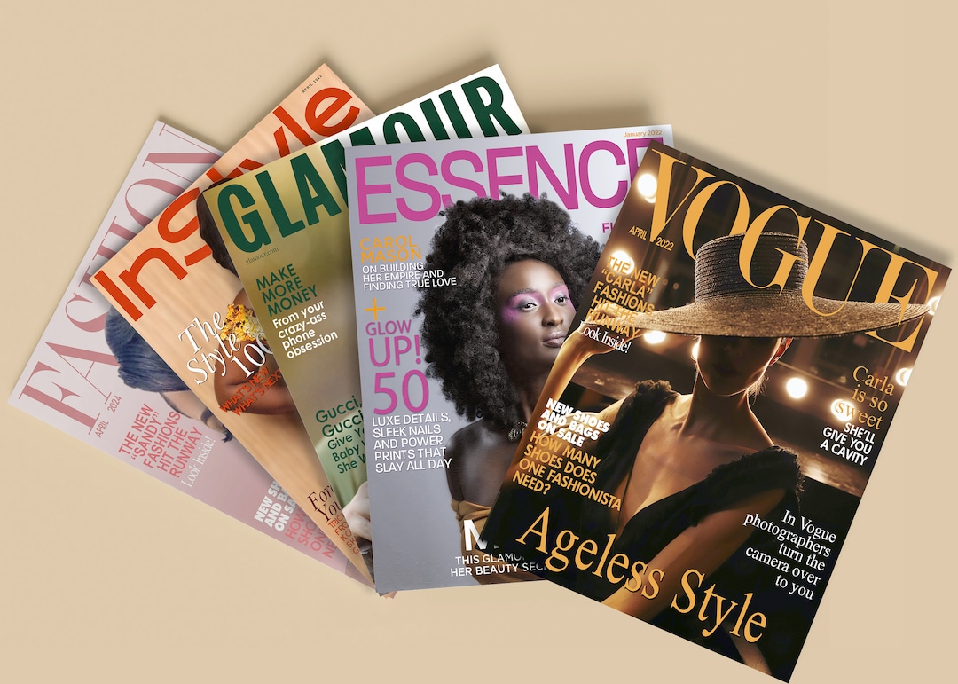 Personalized High Fashion Magazine Covers, Elegant Gift for Her, Custom ...