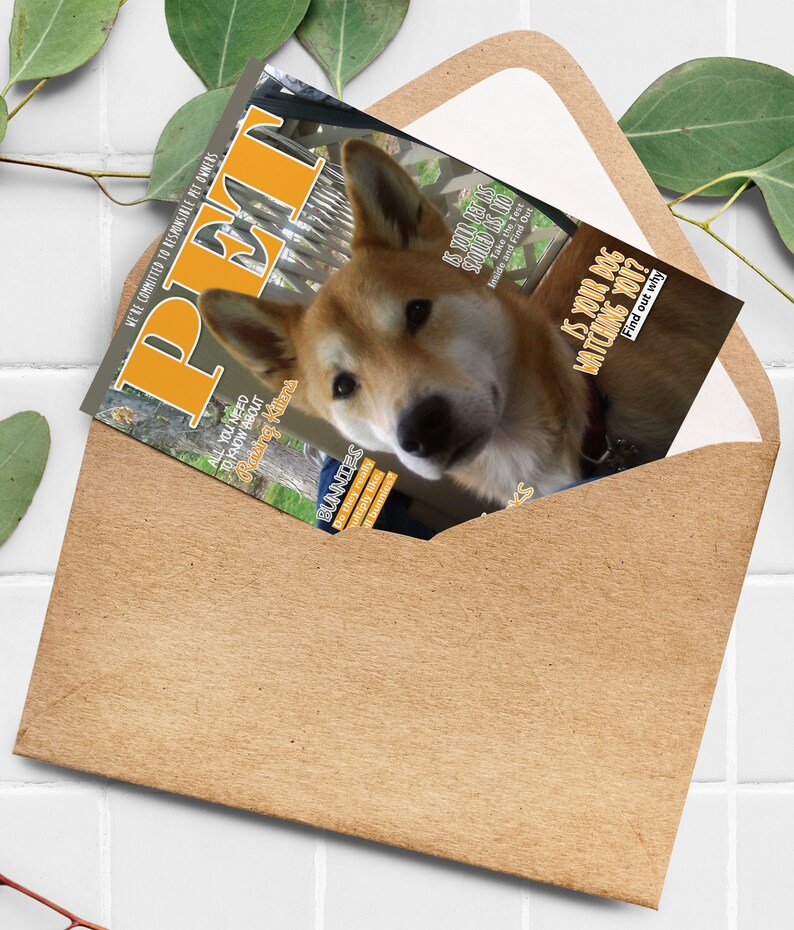 Pet Magazine Cover Personalized Digital Print/wall Art - Etsy