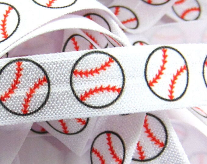 Baseball Print Fold Over Elastic 5/8 Inch FOE Soft Printed - Etsy