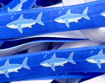 Whale Print Fold Over Elastic 5/8 Inch FOE Soft Printed | Etsy