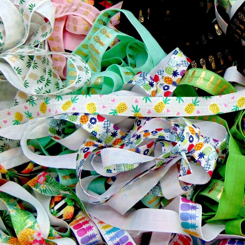 Elastic With Pineapples - Etsy