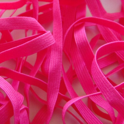 One Inch Hot Pink Fold Over Elastic Pink Elastic for | Etsy