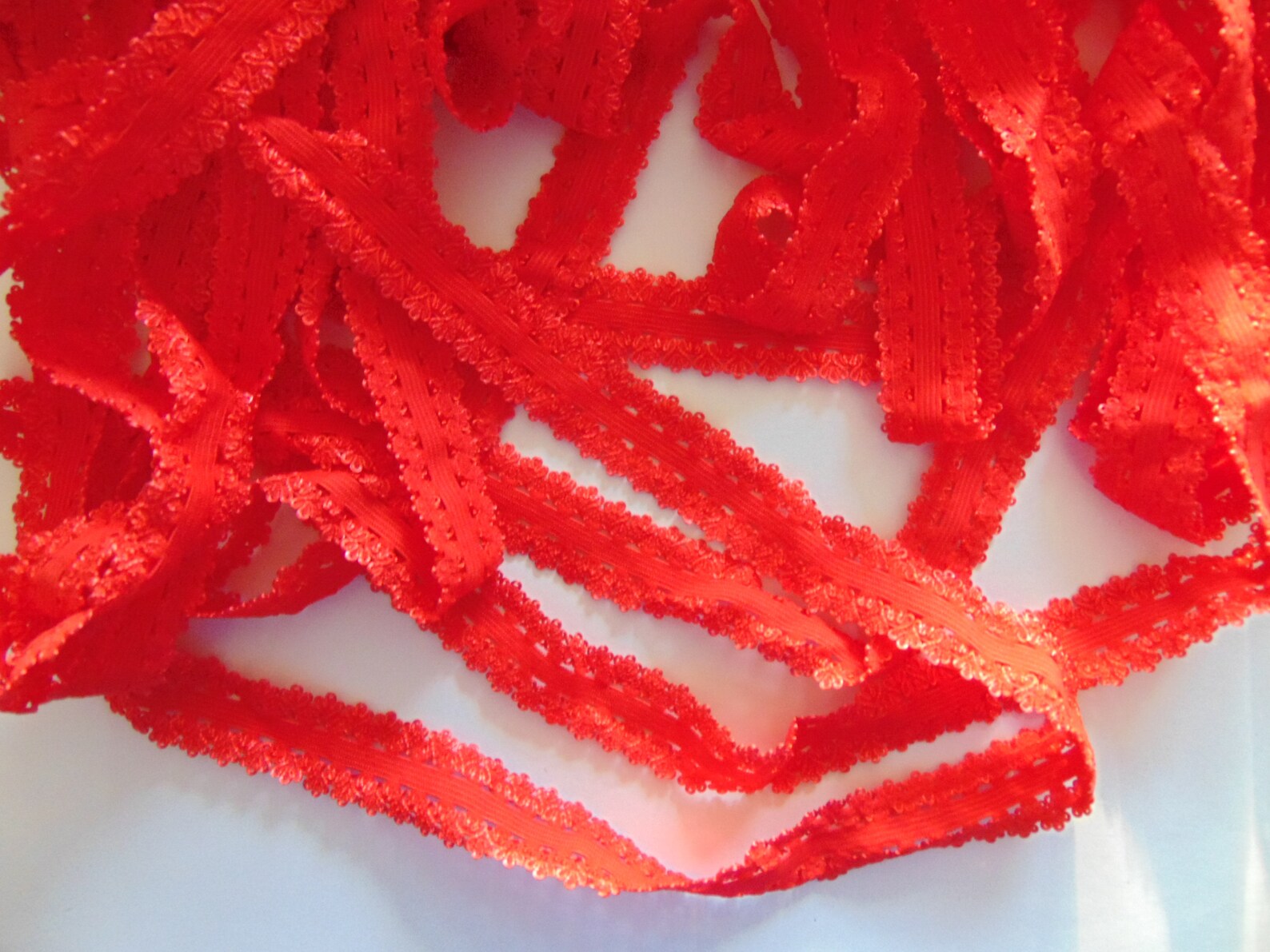 Red Picot Lace Elastic 7/8 Soft Elastic Sewing - Etsy