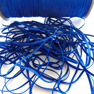 Royal Blue Skinny Elastic, 1/8 Braided Elastic, Sewing Supplies, Craft ...