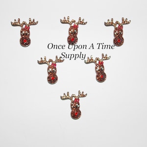 Reindeer Rhinestone, Reindeer Charm, Christmas Rhinestones, Metal ...