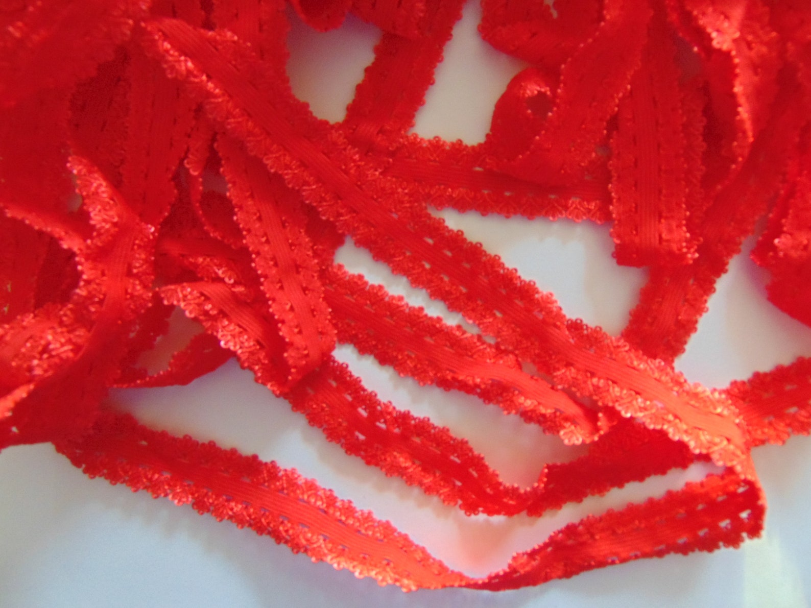 Red Picot Lace Elastic 7/8 Soft Elastic Sewing - Etsy