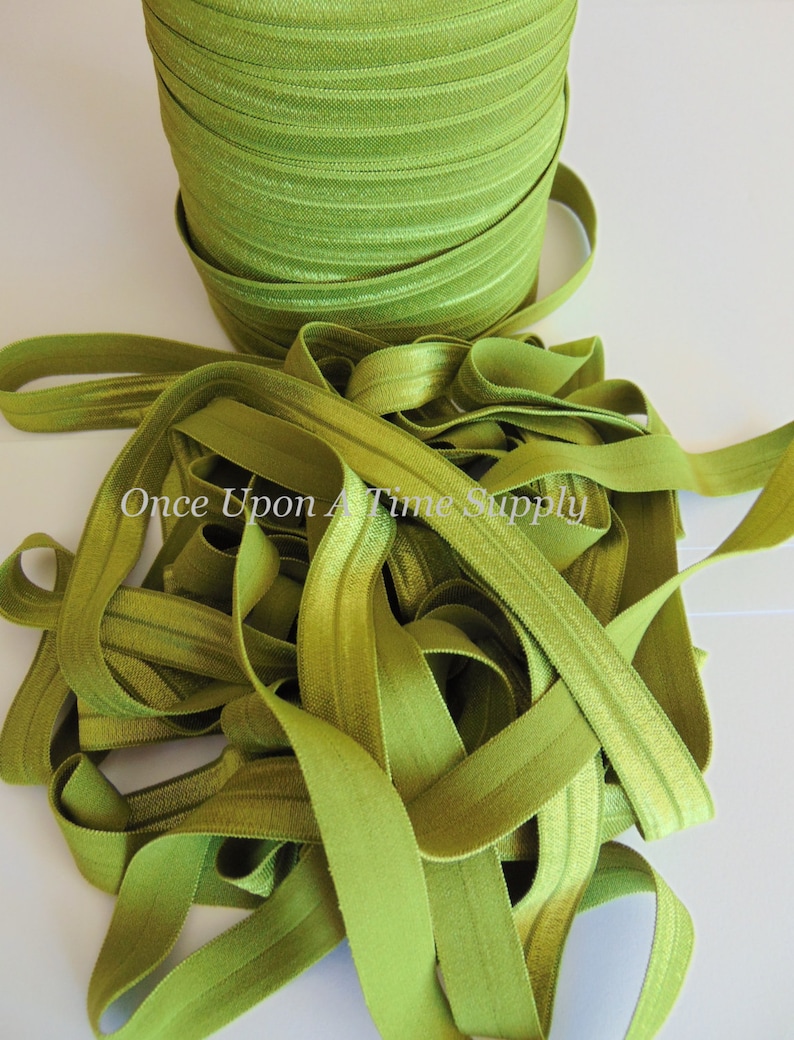 Olive Green Fold Over Elastic 5/8 Soft Elastic Sewing - Etsy
