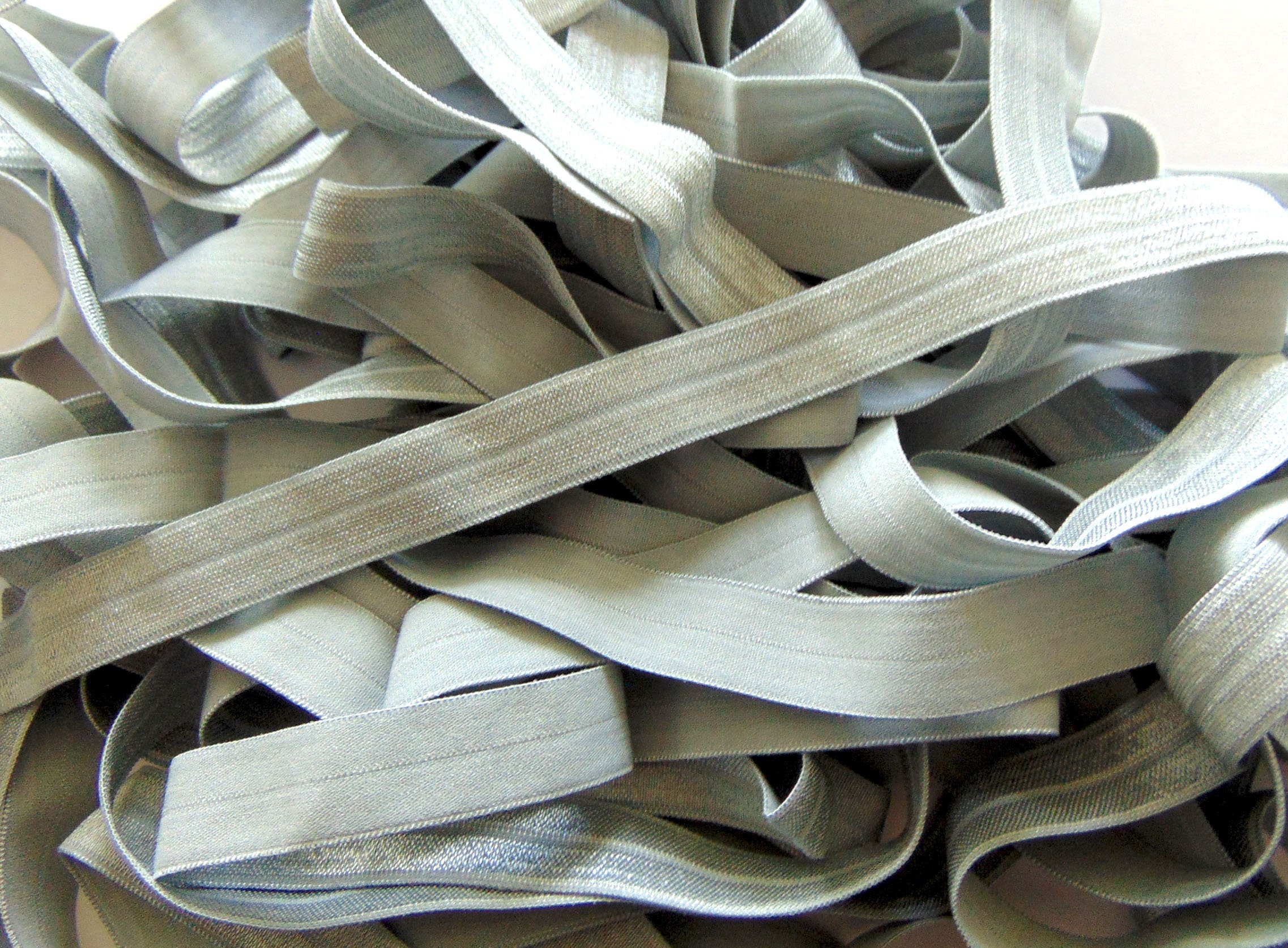 Gray Fold Over Elastic 5/8 Soft Elastic Sewing - Etsy UK
