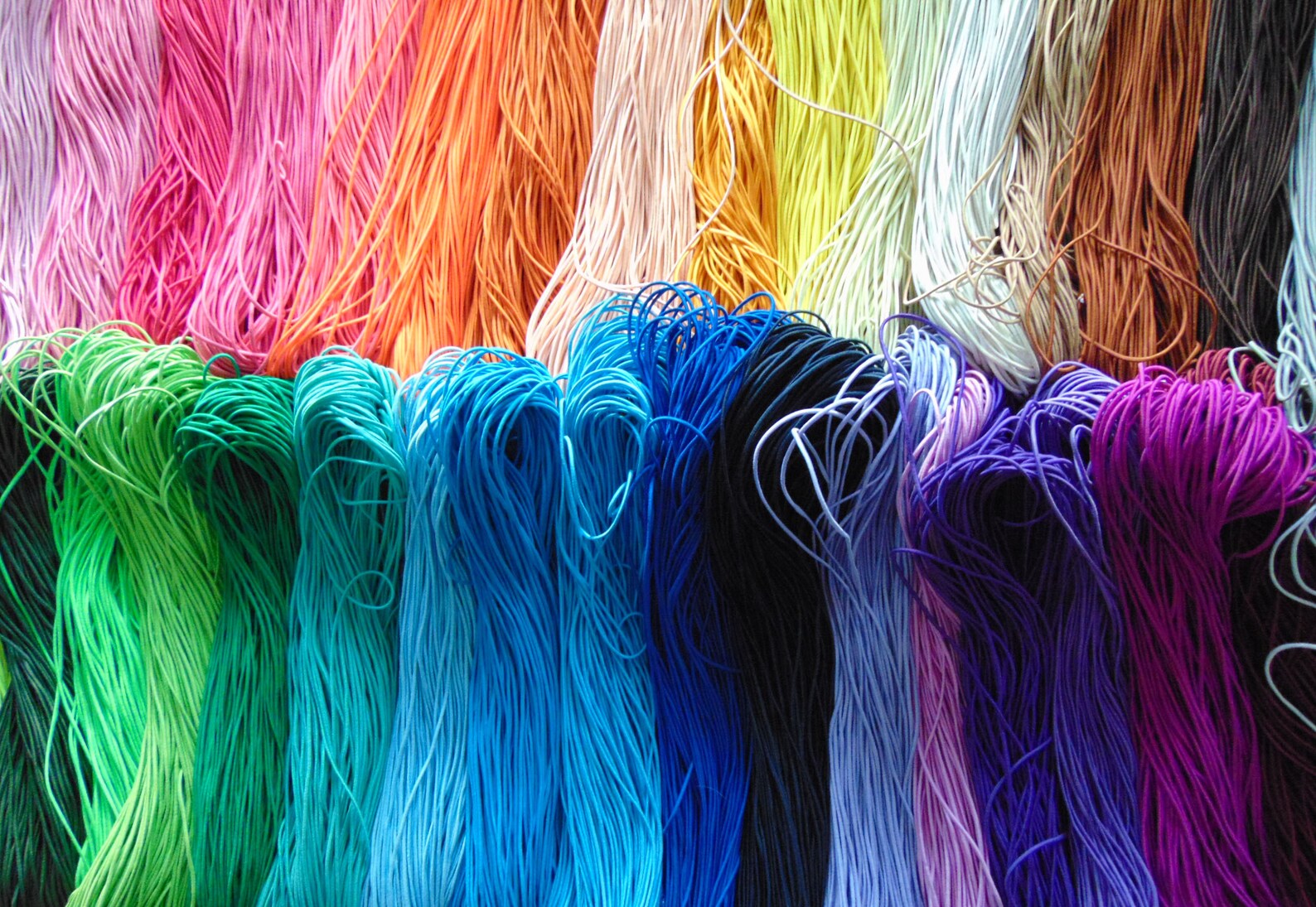 Grab Bag of Skinny Elastic, 5 10 15 20 25 30 50 Yards, 1/16 Inch ...