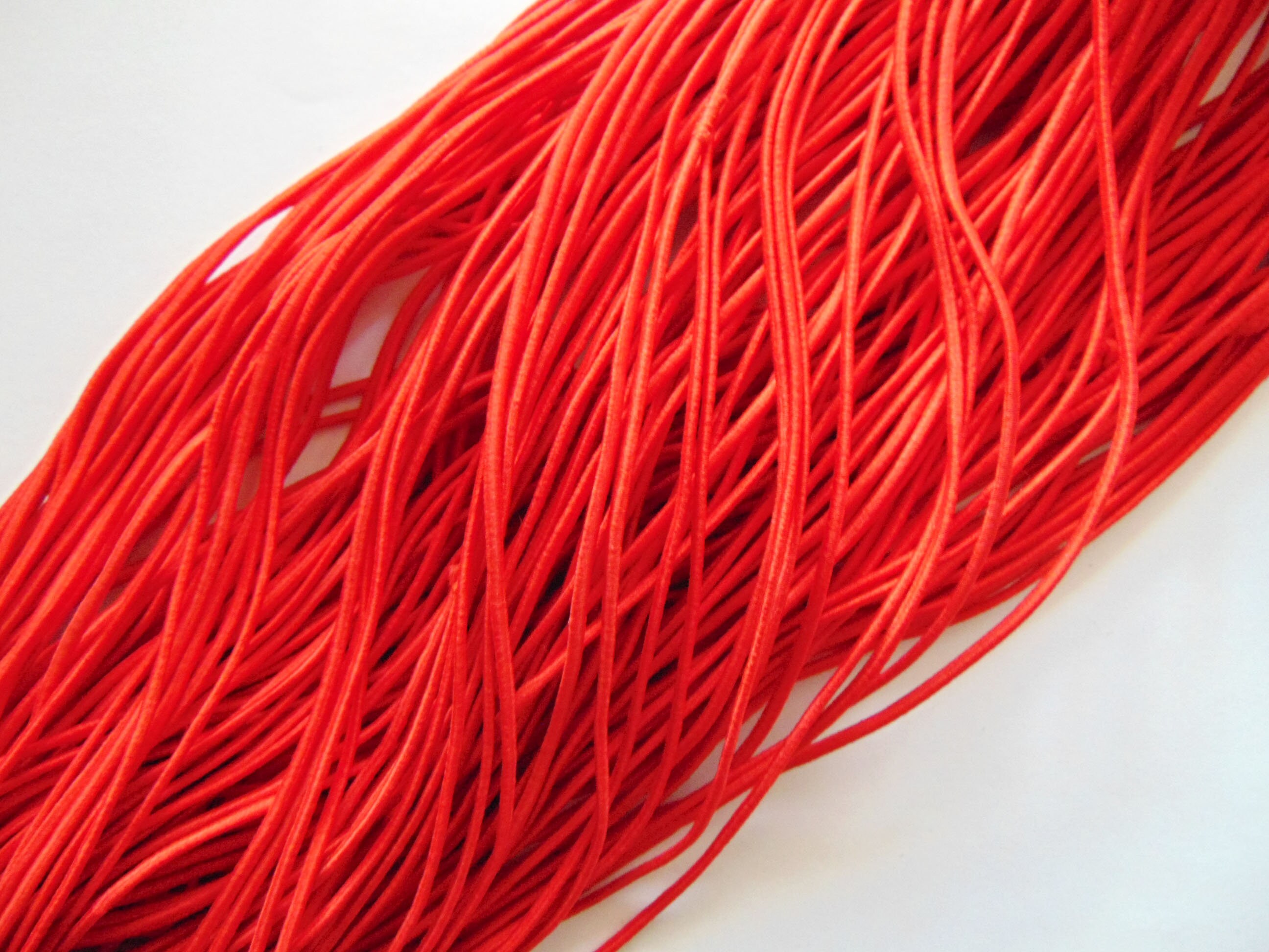 Red Skinny Elastic, 2mm Rounded Cord, 2 Mm Stretch Elastic Cord, DIY ...